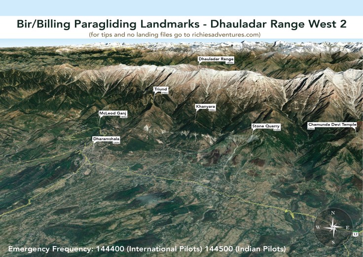 Paragliding Landmark Maps of Bir/Billing and the Kullu Valley area ...